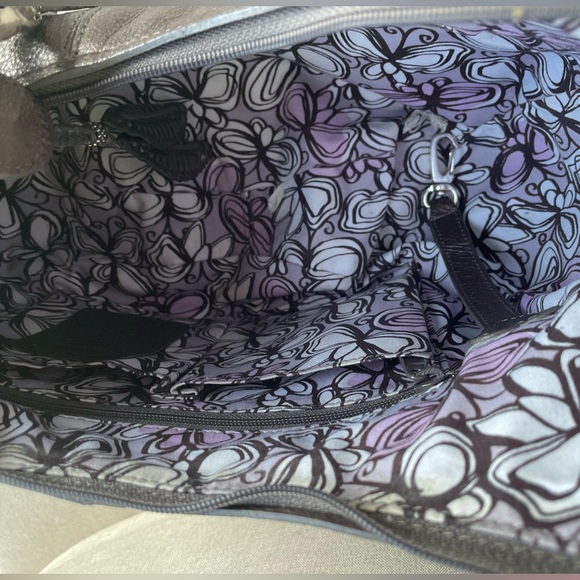 Brighton | Bags | Brighton Rare Fabiola Pewter Leather Appliqu Handbag ...